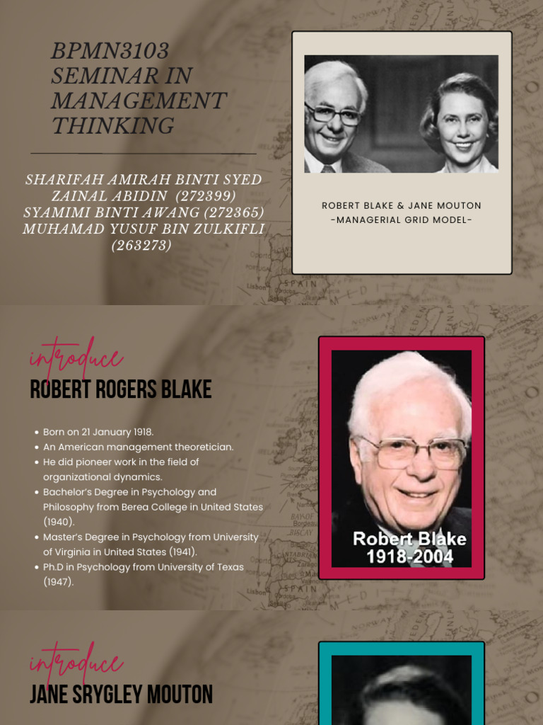Robert Blake & Jane Mouton | PDF | Leadership | Psychology