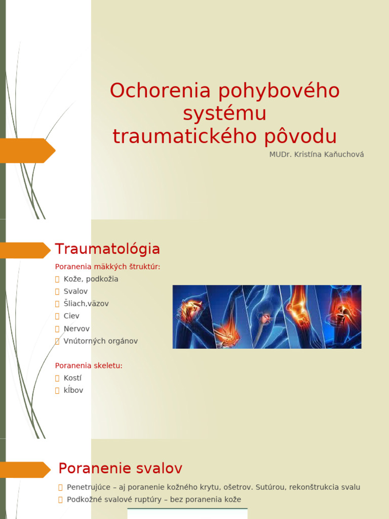 Ochorenia Pohybového Systému Traumatického Pôvodu | PDF