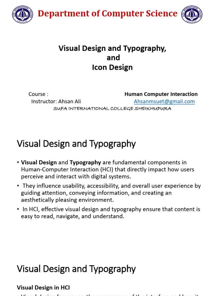 14.visual Design and Typography, Icon | PDF | Icon (Computing) | Typography