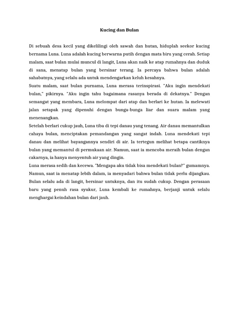 Kucing Dan Bulan | PDF