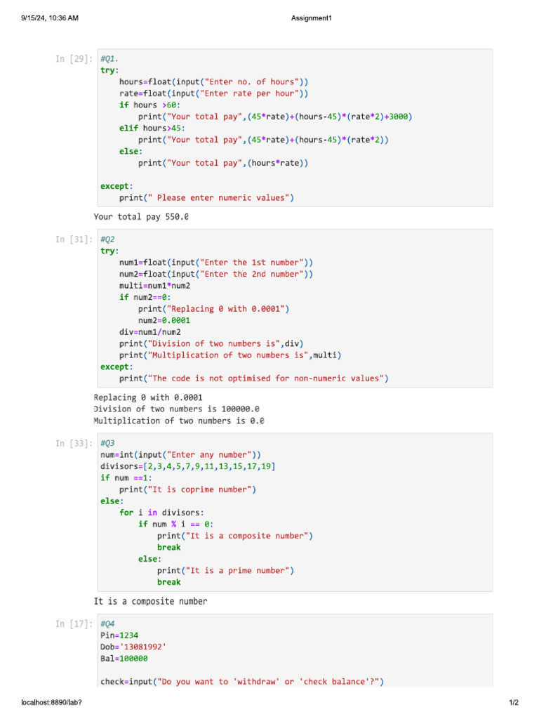 Assignment 1 - Prerna Patriwar Roll No.7 | PDF