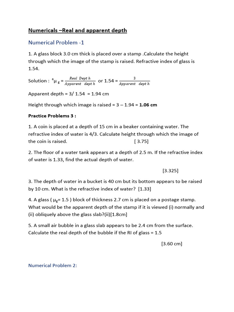 Postage Stamp Depth Calculations | PDF