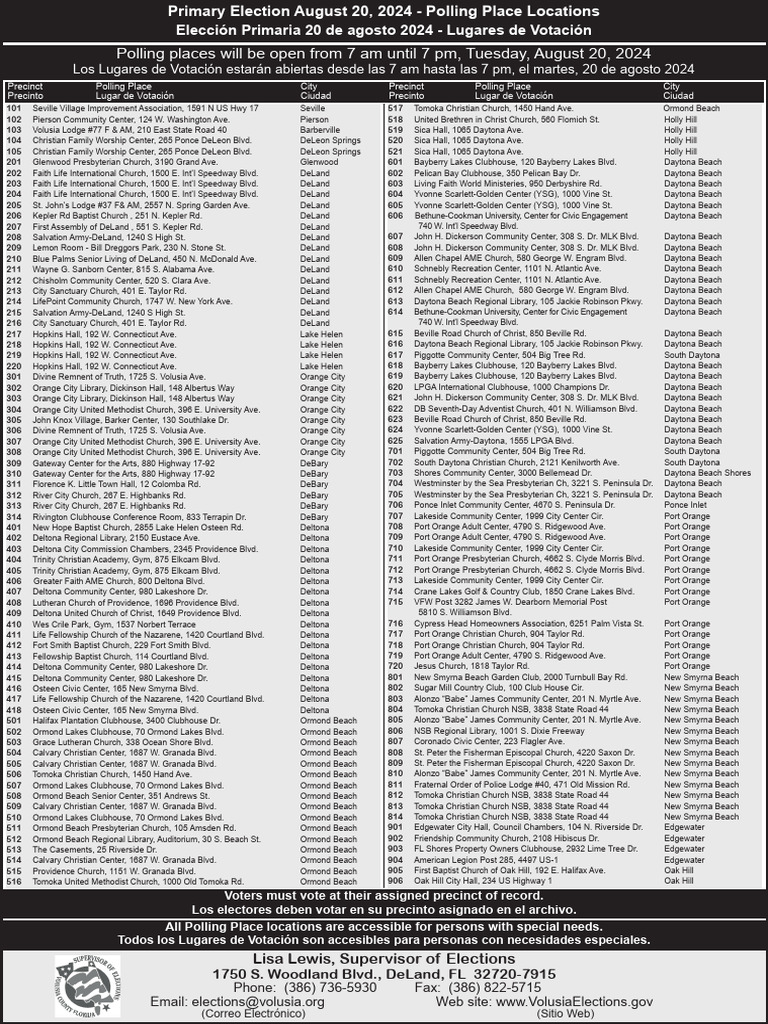 Polling Place Locations For Web | PDF | Protestantism | Western ...