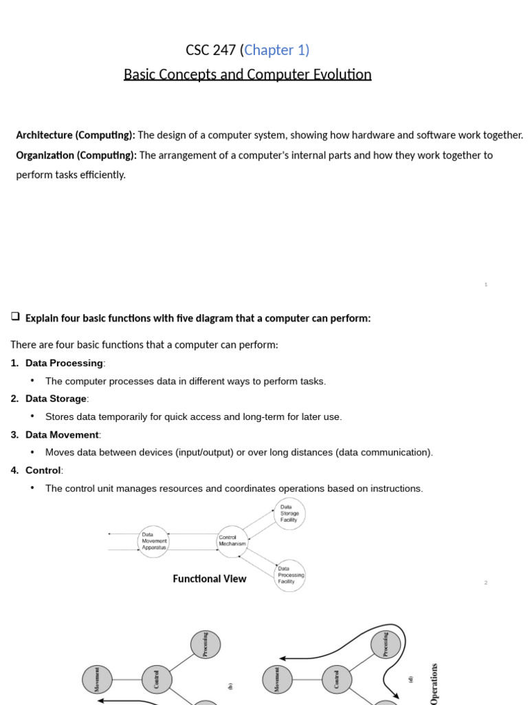 CSC 247 Class Lecture | PDF | Central Processing Unit | Input/Output