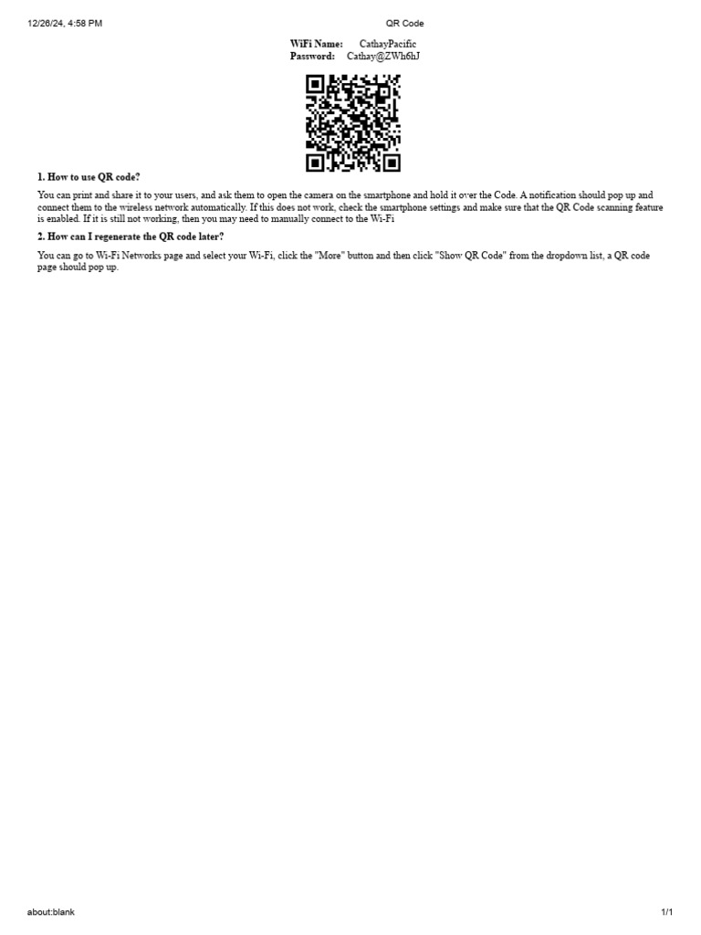 QR Code-Cathay | PDF