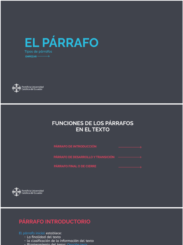 Tipos de Párrafos | PDF
