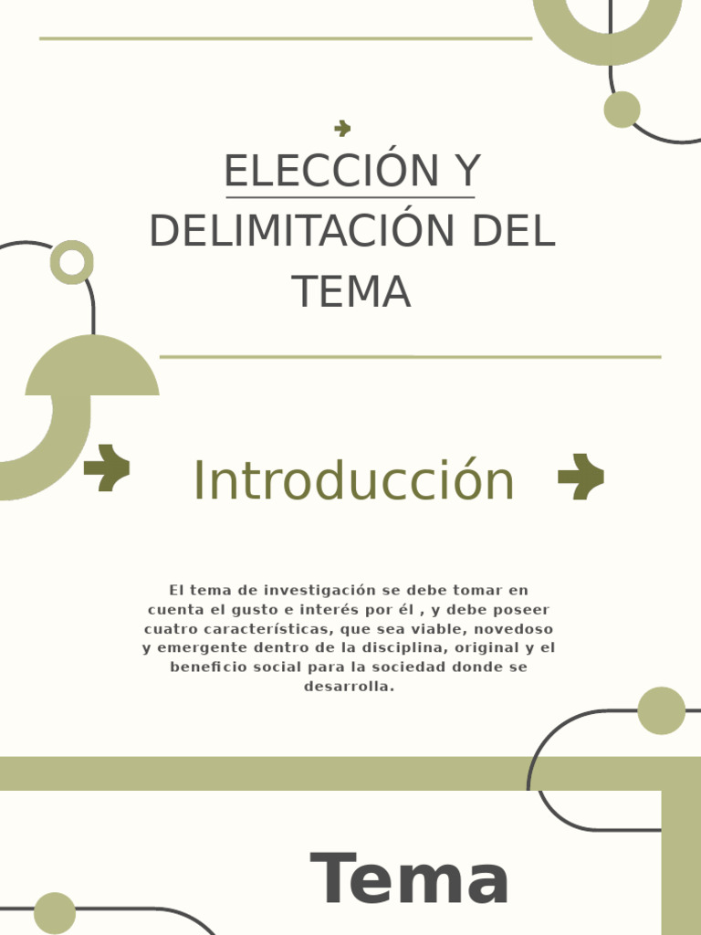 Eleccion y delimitación del tema | PDF