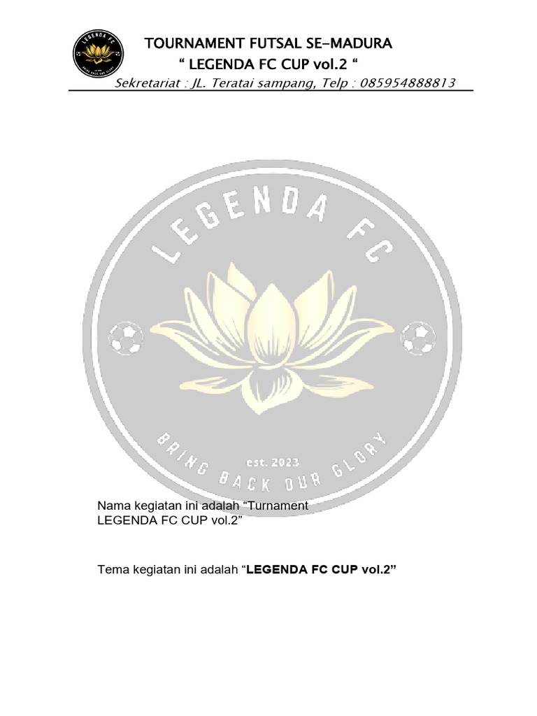 4 REVISI PROPOSAL LEGENDA VOL 2 | PDF