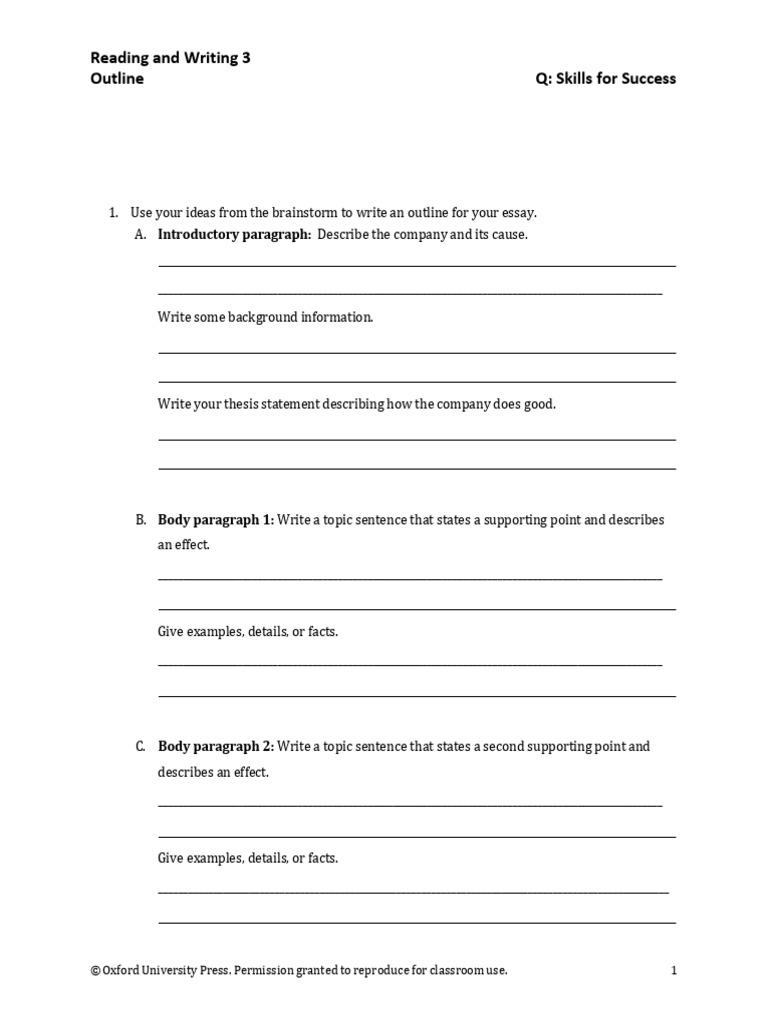 Cause/Effect Essay Outline Guide | PDF | Essays | Paragraph