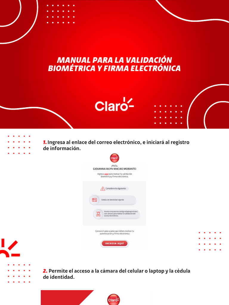 Manual Validación Biométrica y Firma Electrónica | PDF