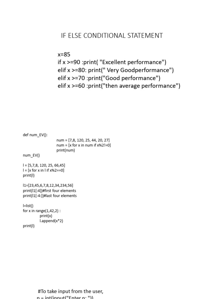 Conditional Statements | PDF