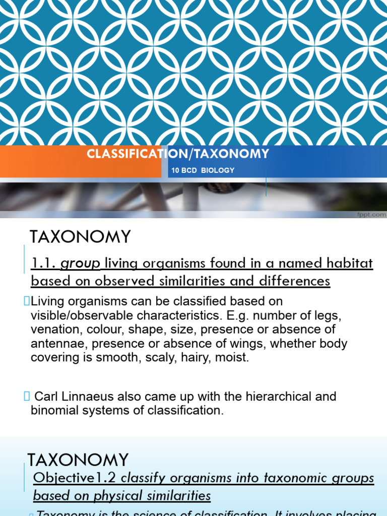 TAXONOMY.pptx | PDF | Fungus | Taxonomy (Biology)