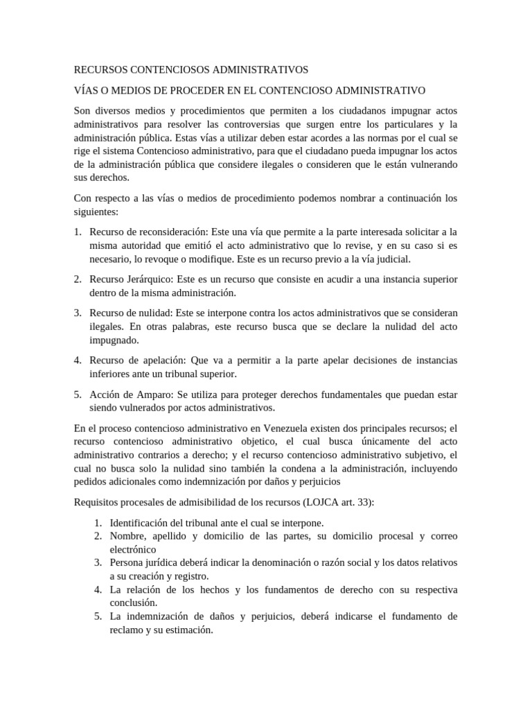 RECURSO | PDF | Dominio eminente | Ley procesal