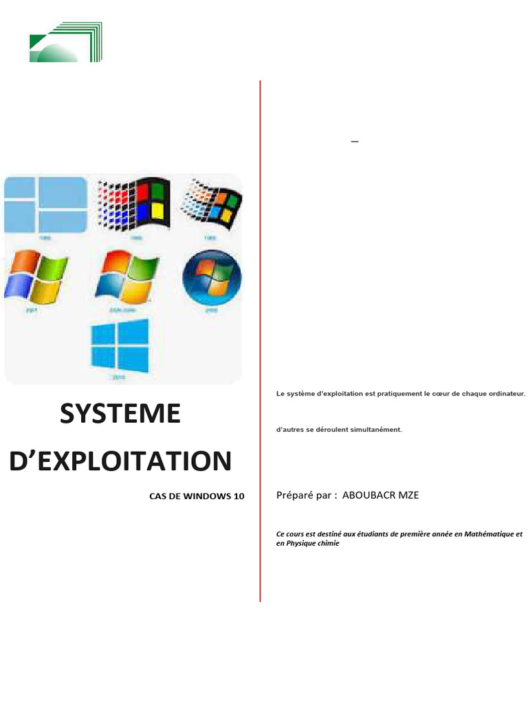 Système d'exploitation Windows 10 | PDF | Système d'exploitation ...