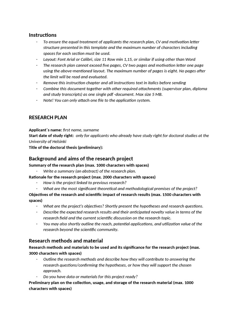 Doctoral Application Guidelines Template | PDF | Academic Degree | Science
