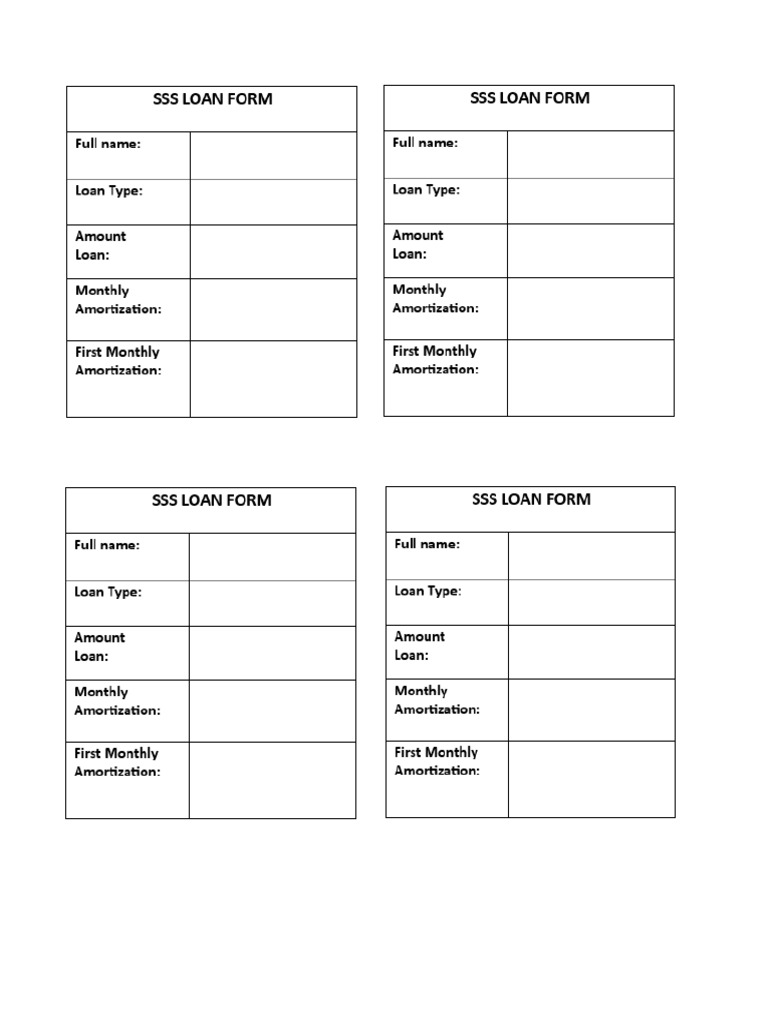 Sss Loan Form | PDF