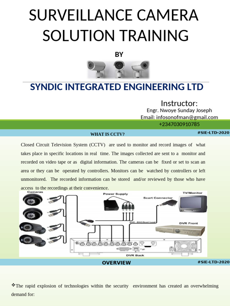 Syndic CCTV Trainer Manual | PDF | Camera Lens | Closed Circuit Television