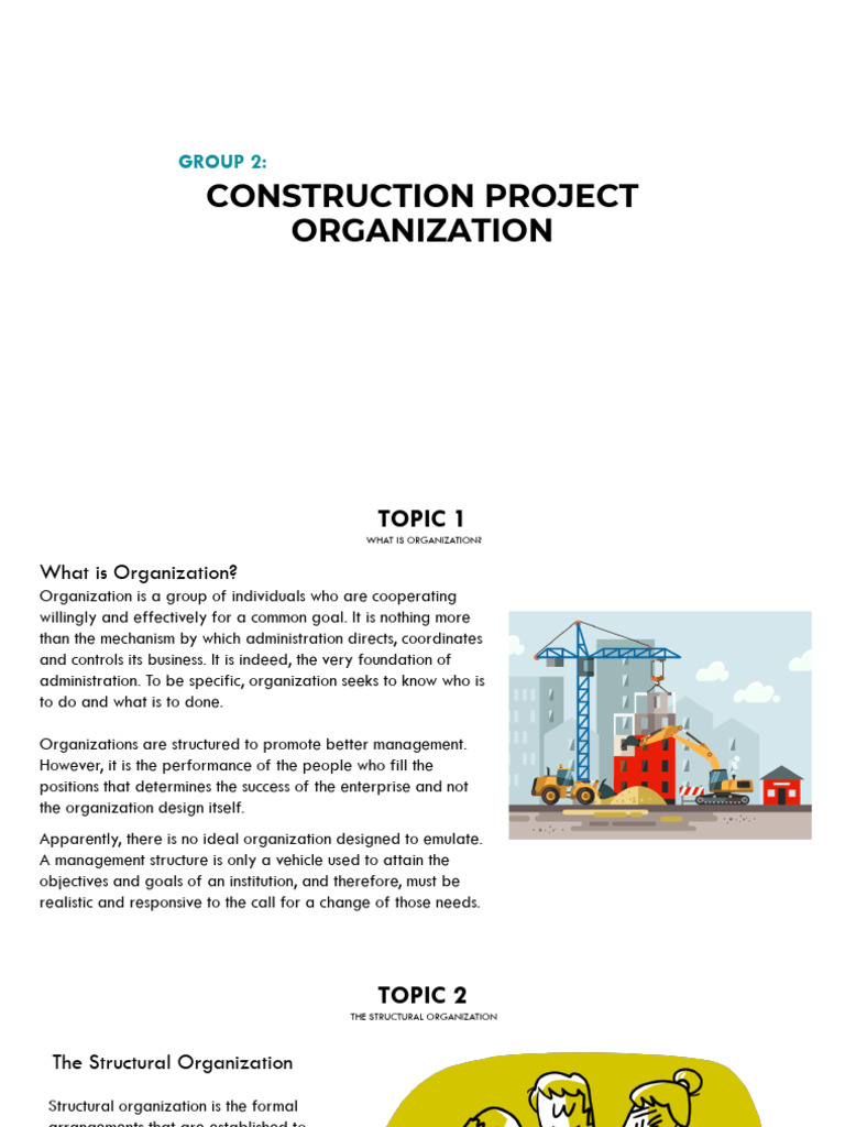 Construction Project Organization | PDF | Leadership | Goal