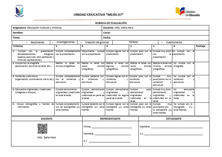 Rubrica Eca 2. | PDF