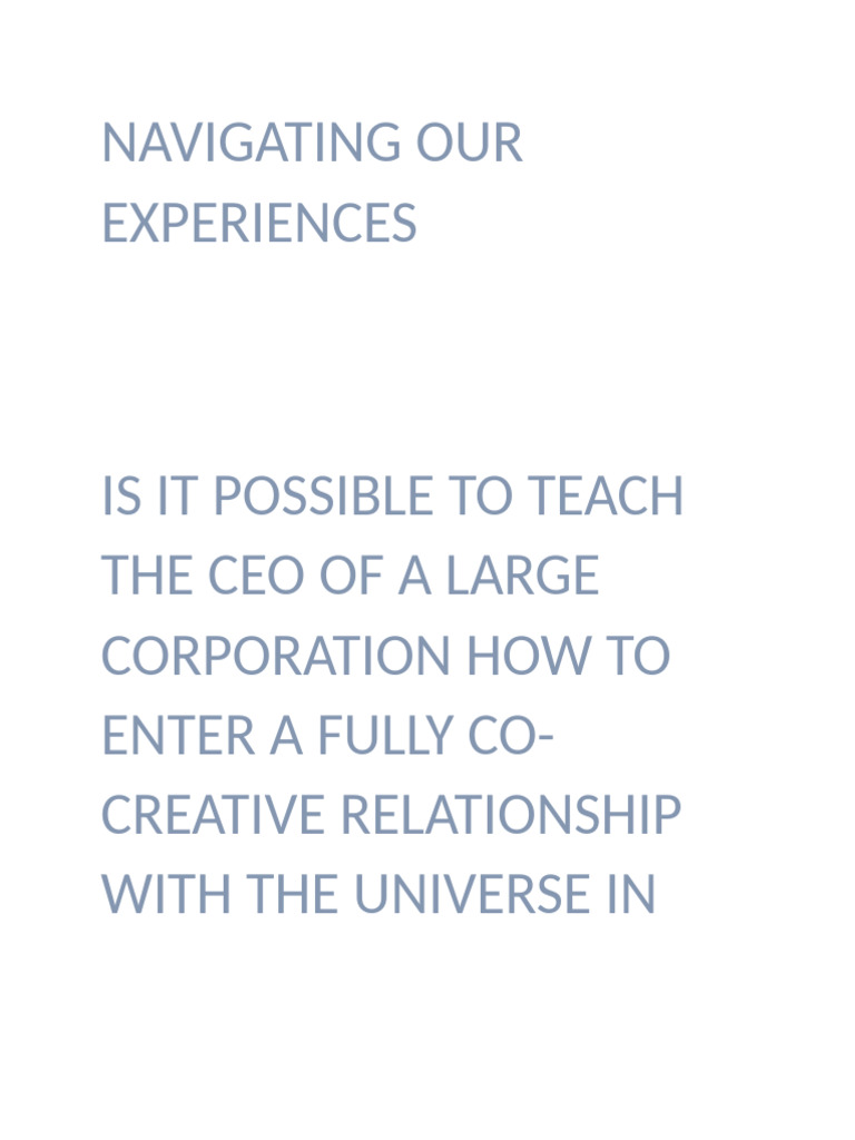Navigating Our Experiences | PDF | Experience | Feeling