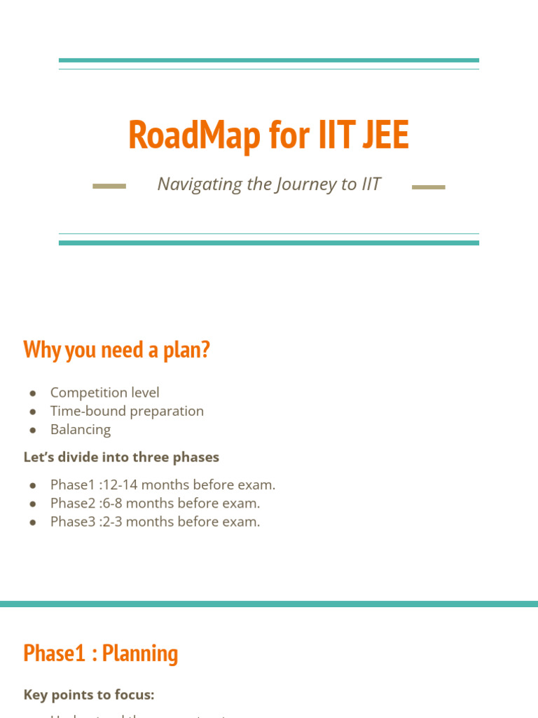 RoadMap for IIT JEE (1) | PDF | Learning | Psychology