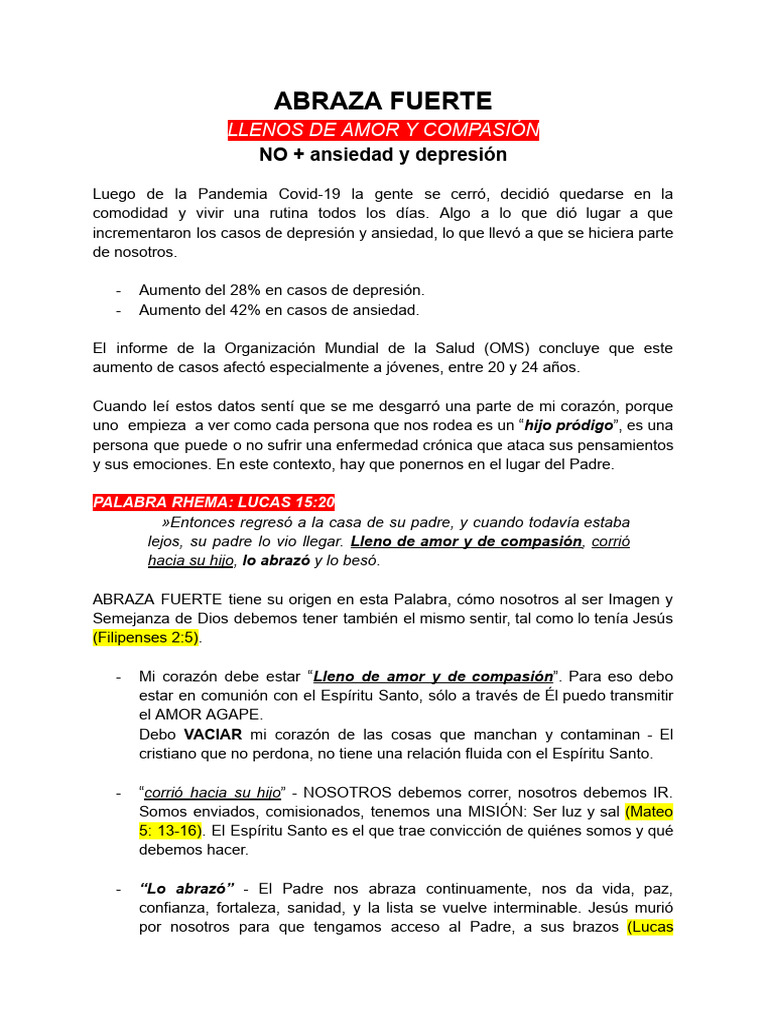 ABRAZAME FUERTE - N+AyD | PDF | Amor | Jesús