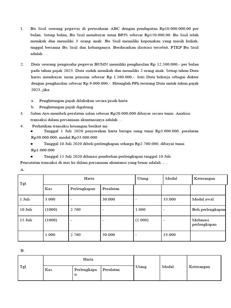 Latihan Soal Psat Xi Ekonomi.docx (1) | PDF