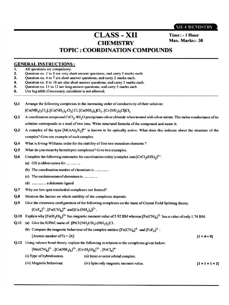 Coordination Test | PDF