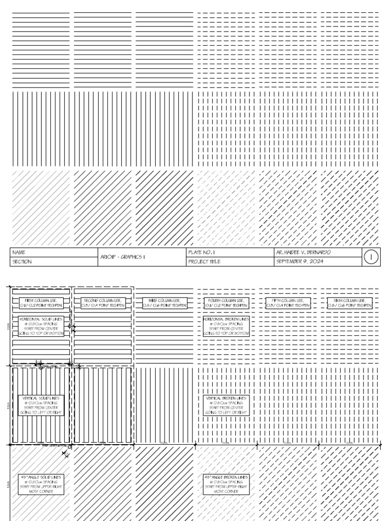 Graphics 1 - Plate 1 - Manual Drafting Lines | PDF