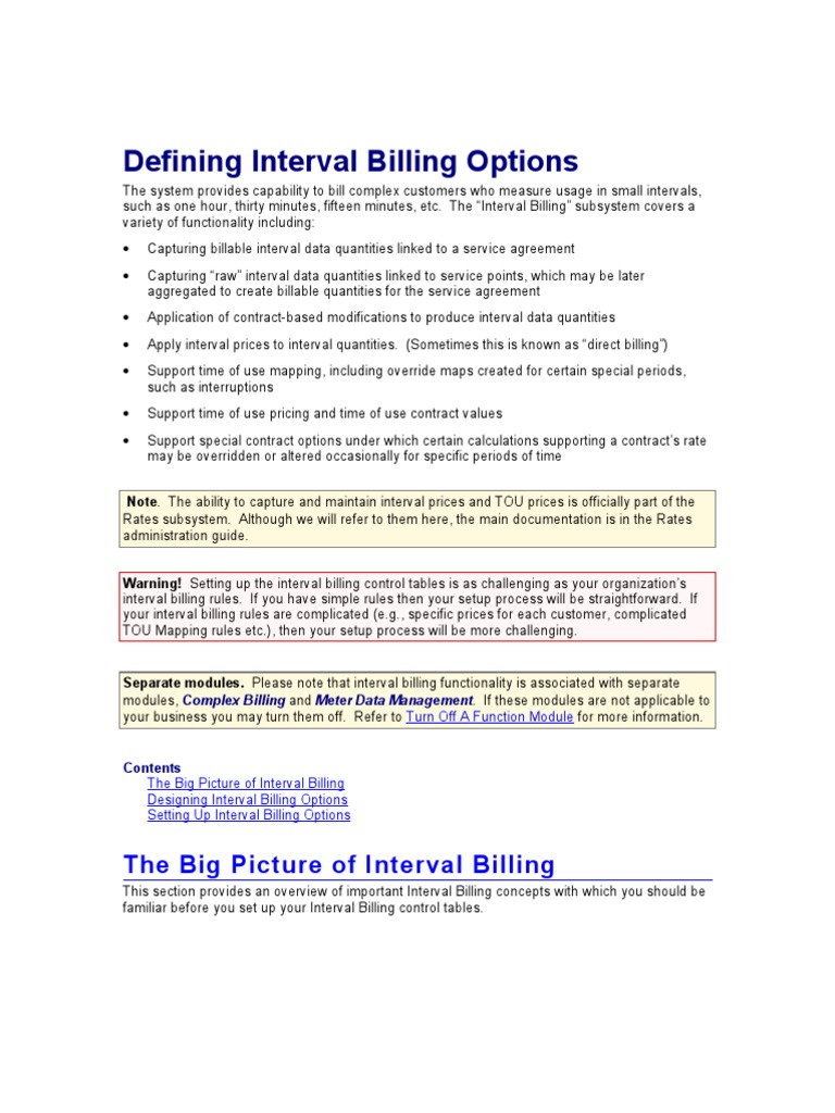 Interval Billing | PDF | Time | Demand
