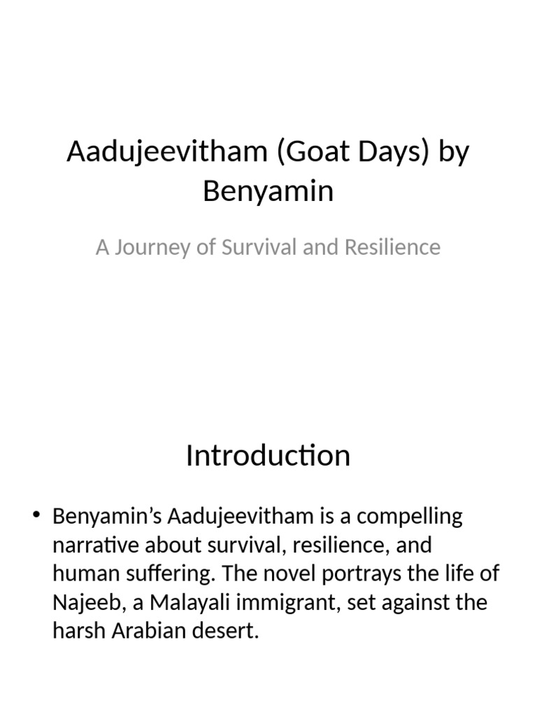 Aadujeevitham: Survival and Resilience | PDF
