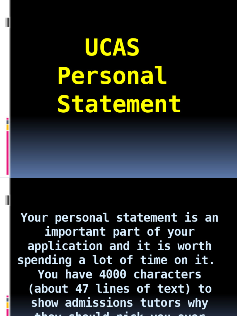 Crafting an Effective UCAS Personal Statement | PDF | Cognition ...