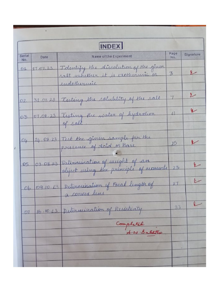X Physical Science Old Record | PDF