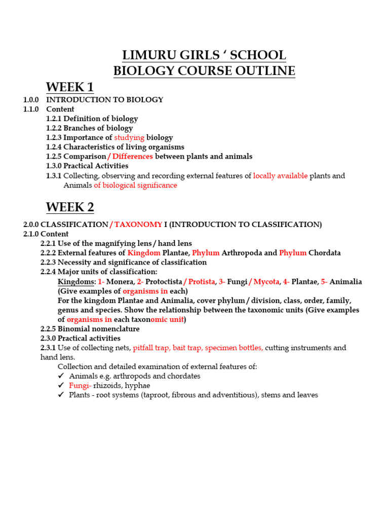 BIO GUIDE Assignments - Form 3 - Biology | PDF | Respiratory System ...