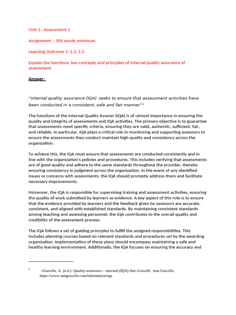 Assessment 1 1 Updated Pdf Educational Assessment Cognition
