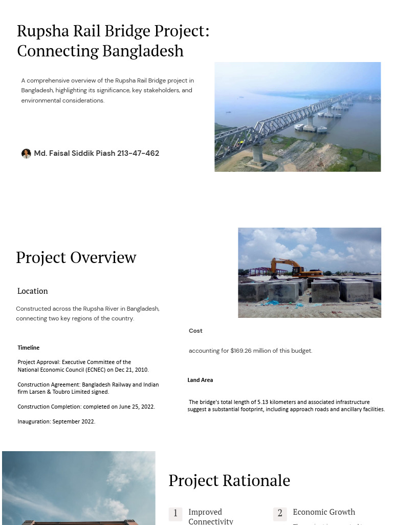 Rupsha 22rail Bridge Project Connecting Bangladesh | PDF | Water Quality | Rail Transport
