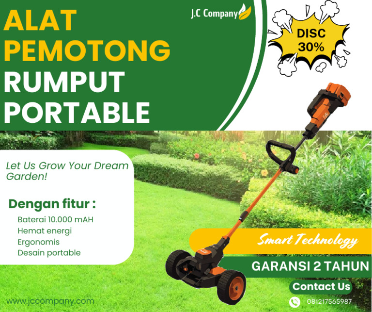 Pemotong Rumput Portable Hemat Energi | PDF