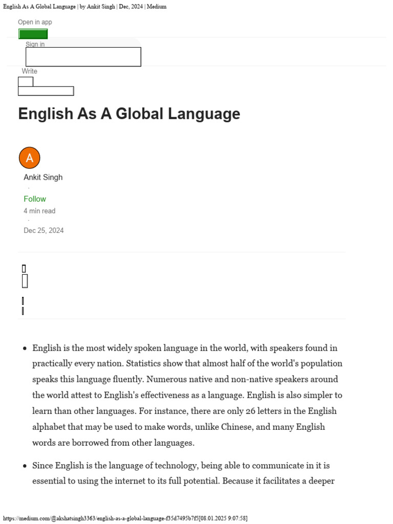 English as a Global Language Explained | PDF | English Language ...