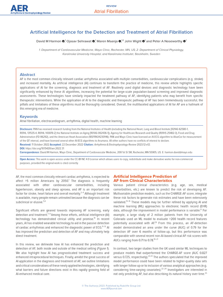 aer-12-e12 | PDF | Electrocardiography | Artificial Intelligence