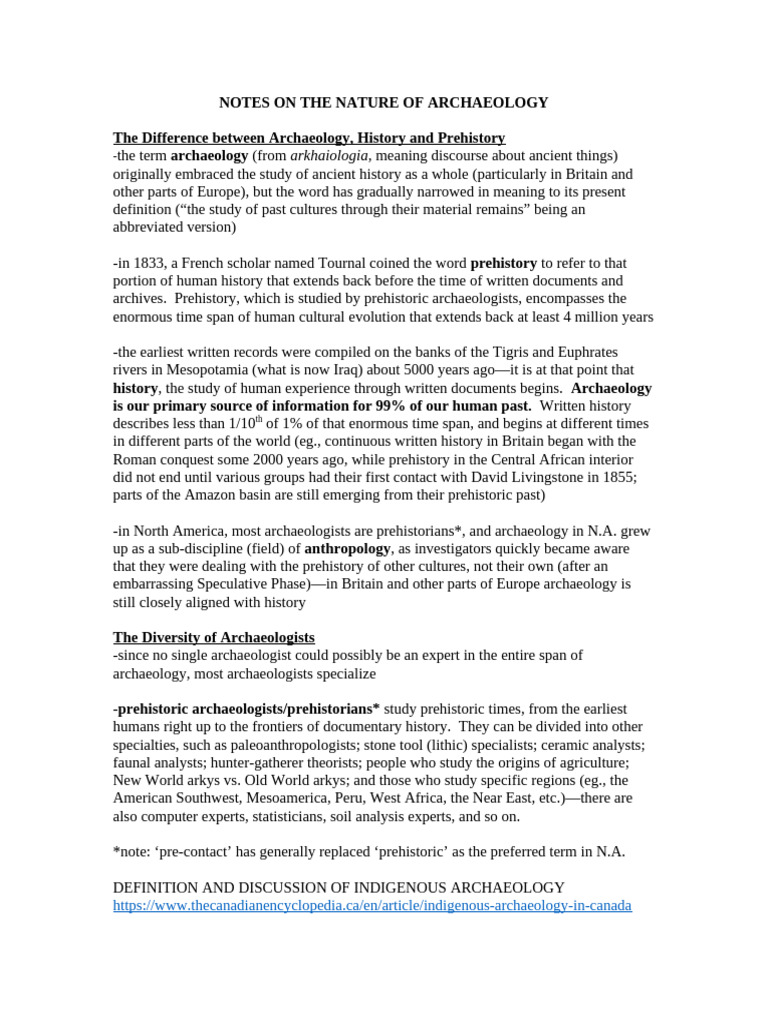 Understanding Archaeology and Its Branches | PDF | Archaeology ...