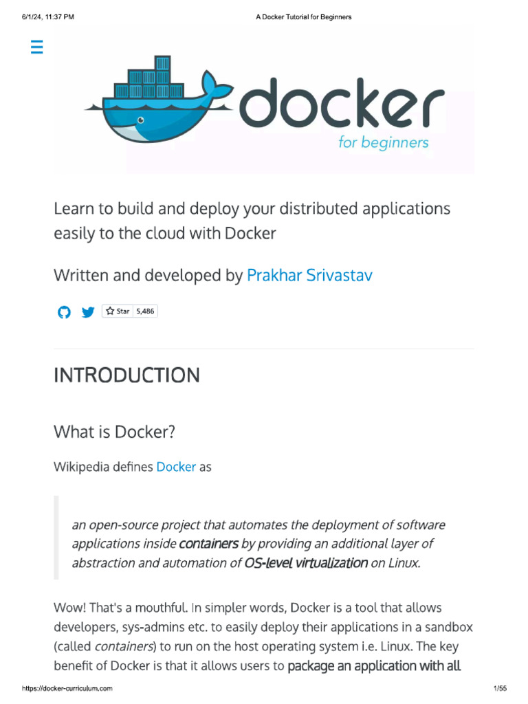 Docker Curriculum | PDF