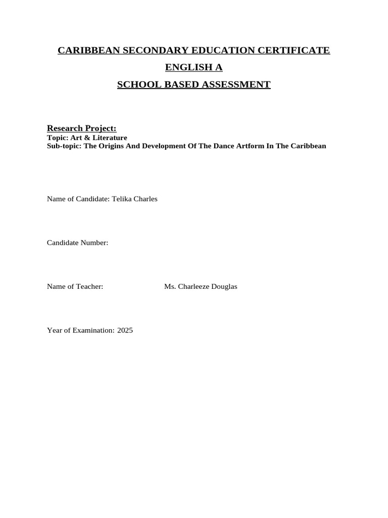 English Sba 5th 2025 Pdf