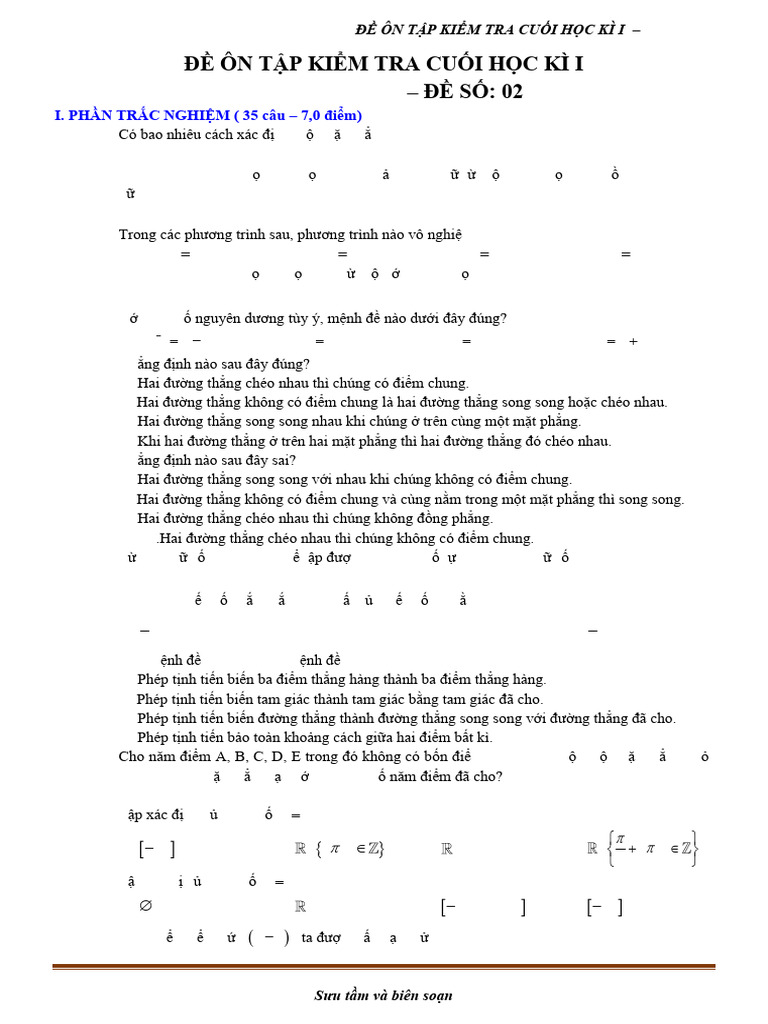 1 Cki - Toan - 11 - de - So - 02 (70TN-30TL) - Theo-Ma-Tran-Bo - HDG | PDF