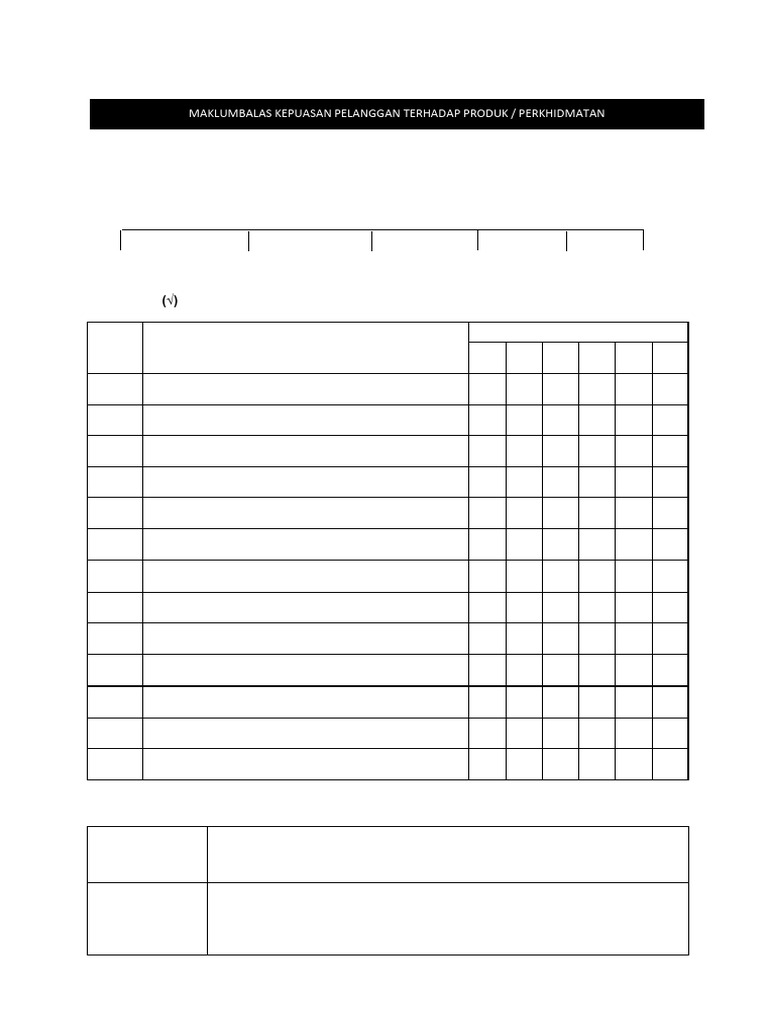 Borang UAT Maklumbalas Penyelenggaraan Perkakasan Dan Perisian Komputer Uat | PDF