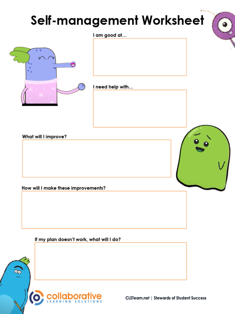 Self-management Worksheet | PDF