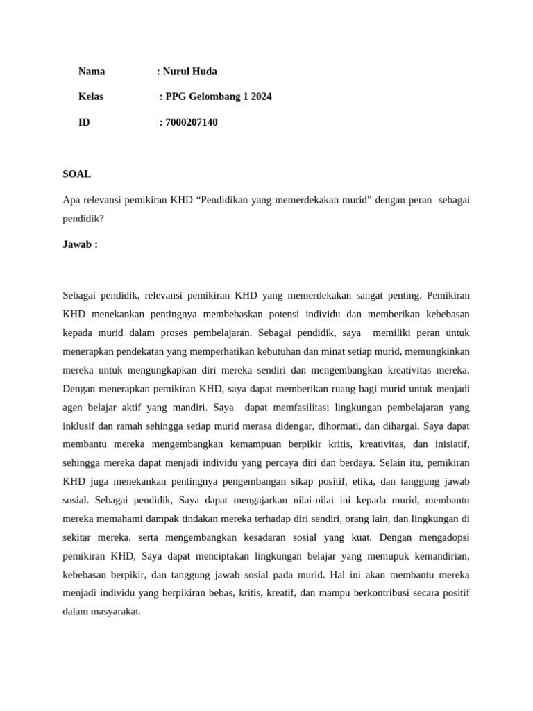 Refleksi Dan Argumen Kritis | PDF