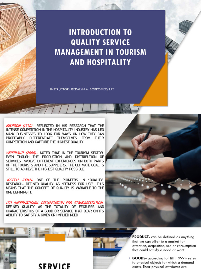 Chapter 1 Introduction To Quality Service Management in Tourism and ...