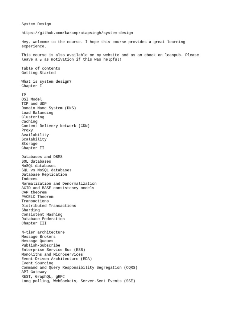 System Design Course Overview | PDF | Domain Name System | Cpu Cache