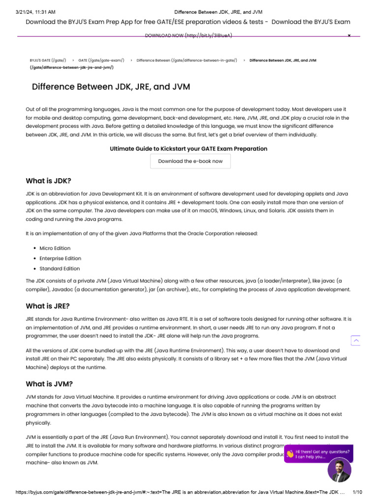 Difference Between Jdk Jre And Jvm Pdf Java Software Platform Java Virtual Machine