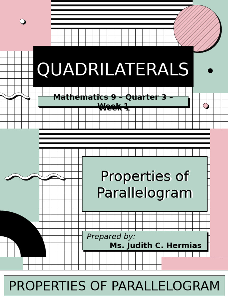 Quiz#1 - Properties of Parallelograms | PDF